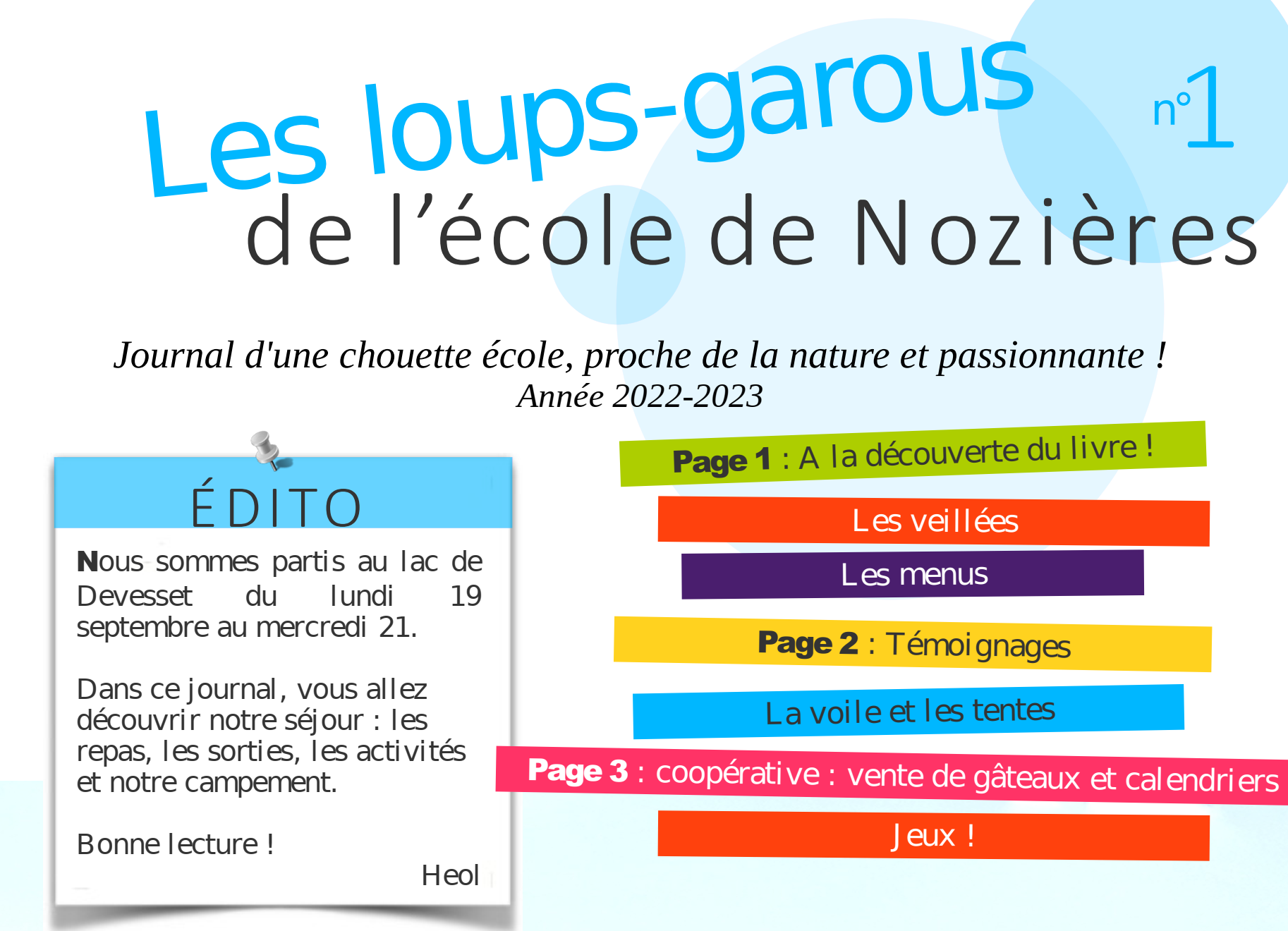 “Les loups-garous” – journal des écoliers noziérois | Noz'infos